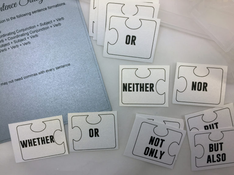 Grammar Manipulatives – Language Arts Classroom