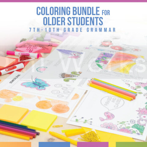Grammar Coloring Sheet Bundle | Coloring Pages Grammar Game – Language ...
