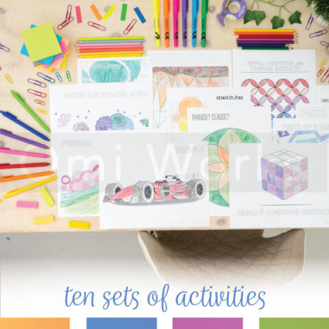 Grammar Coloring Sheet Bundle | Coloring Pages Grammar Game – Language ...