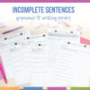 Complete Sentence Unit | Incomplete Sentences, Run Ons, Fragments ...
