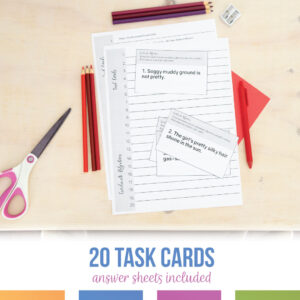 Coordinate Adjectives Task Cards & Coordinate Adjective Worksheet ...