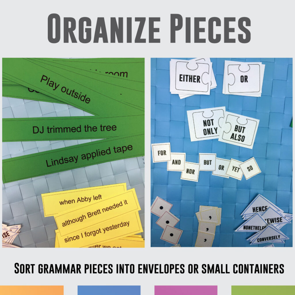 Grammar Skills Hands-On Activity | Sentence Building Grammar ...