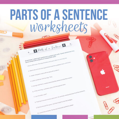 Parts of a Sentence Worksheets | Subject, Verb, Direct Object ...