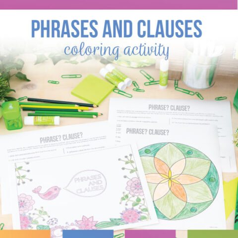 Phrase or Clause Coloring Sheets | Phrases and Clauses Coloring ...