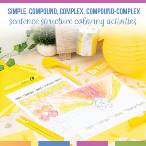 Sentence Structure Simple, Compound, Complex, Compound-Complex Coloring ...