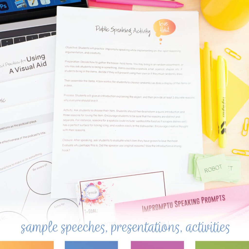 Public Speaking Unit Impromptu, How-To, Narrative, Informative, and ...