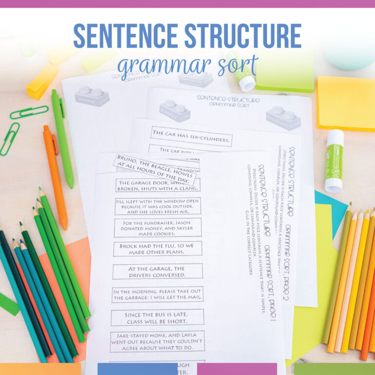 Interactive Sentence Structure Sort & Grammar Game - Sentence Structure ...