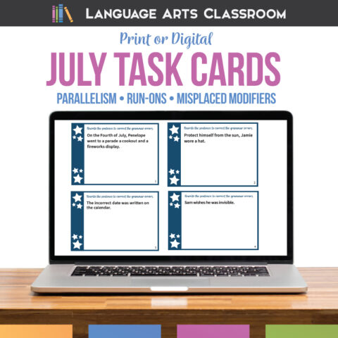 July Language Arts Activity | Grammar and Writing Errors Bell Ringers ...
