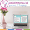 Grammar Spiral Review for High School | Junior & Senior Grammar ...