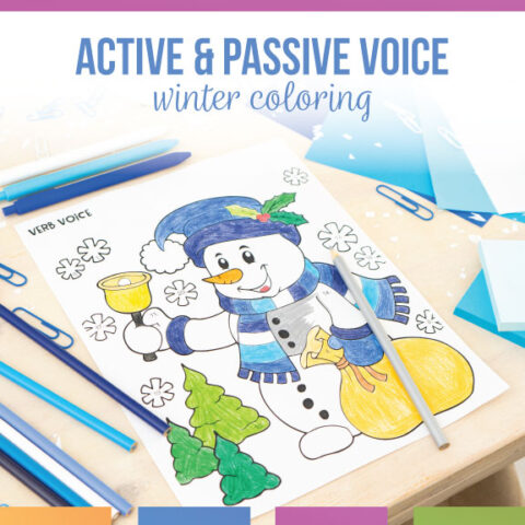 Active and Passive Voice Winter Coloring Sheet – Language Arts Classroom
