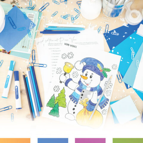 Active and Passive Voice Winter Coloring Sheet – Language Arts Classroom