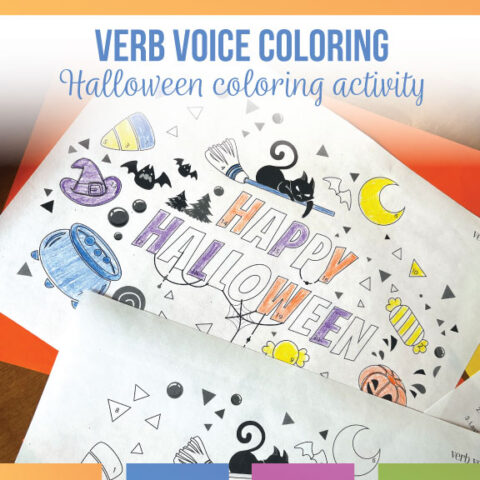 Active and Passive Voice Halloween Coloring Sheet Grammar Activity ...